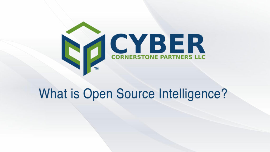 What is Open Source Intelligence? | CPCyber